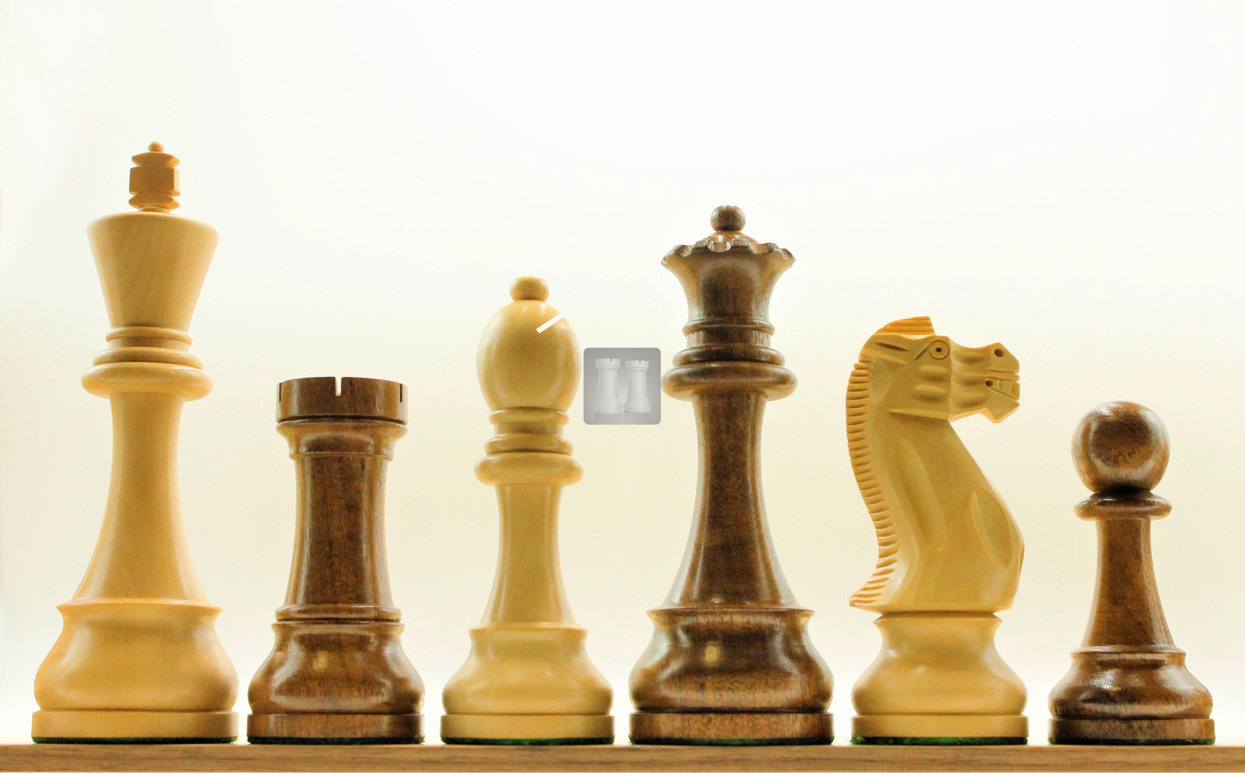 Big Chess Set "Superchess" boxwood-acaciawood- King mm 149