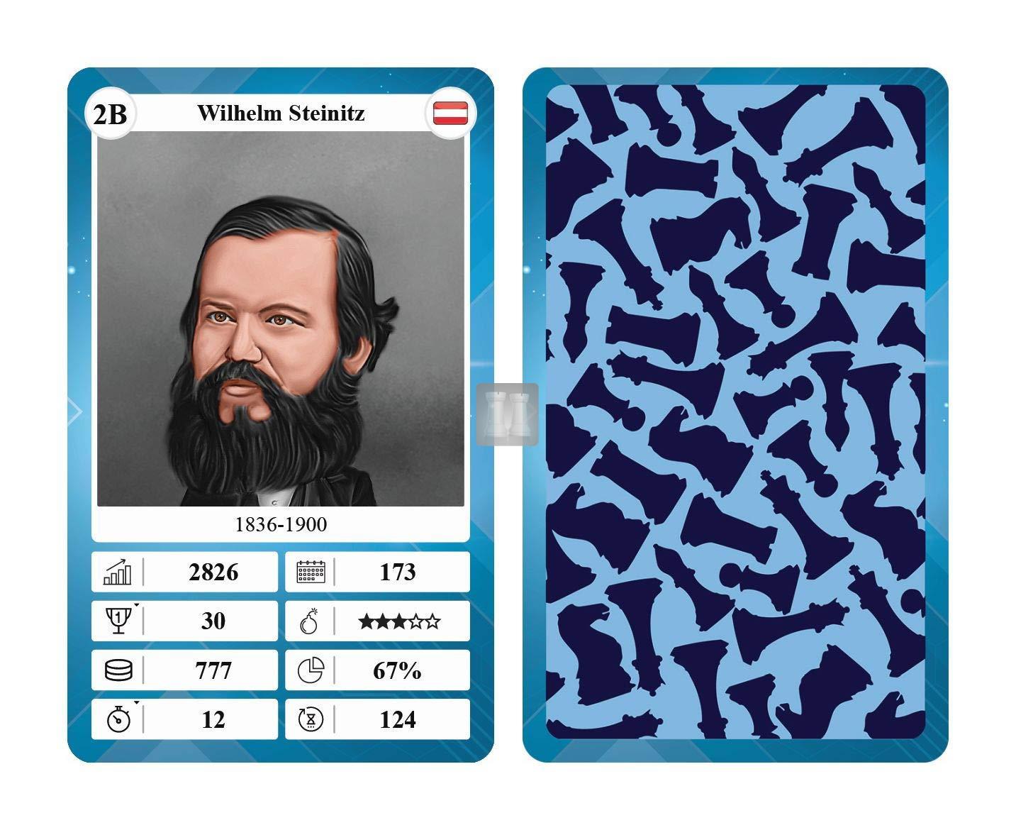 Chess Quartet Trumpf Card Game with 32 Chess Legends for Children and ...