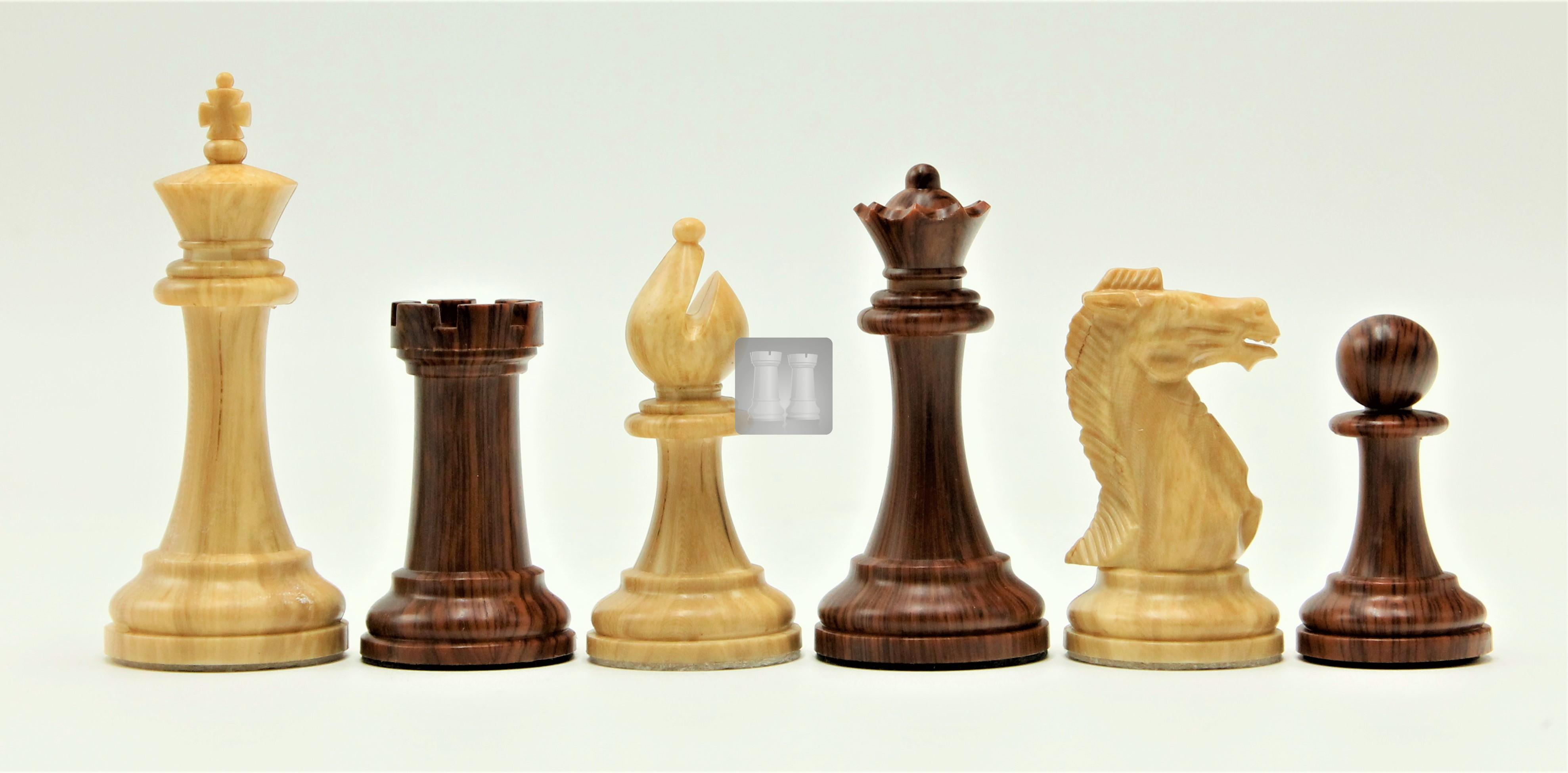 King mm.97 Plastic chess set, wood effect