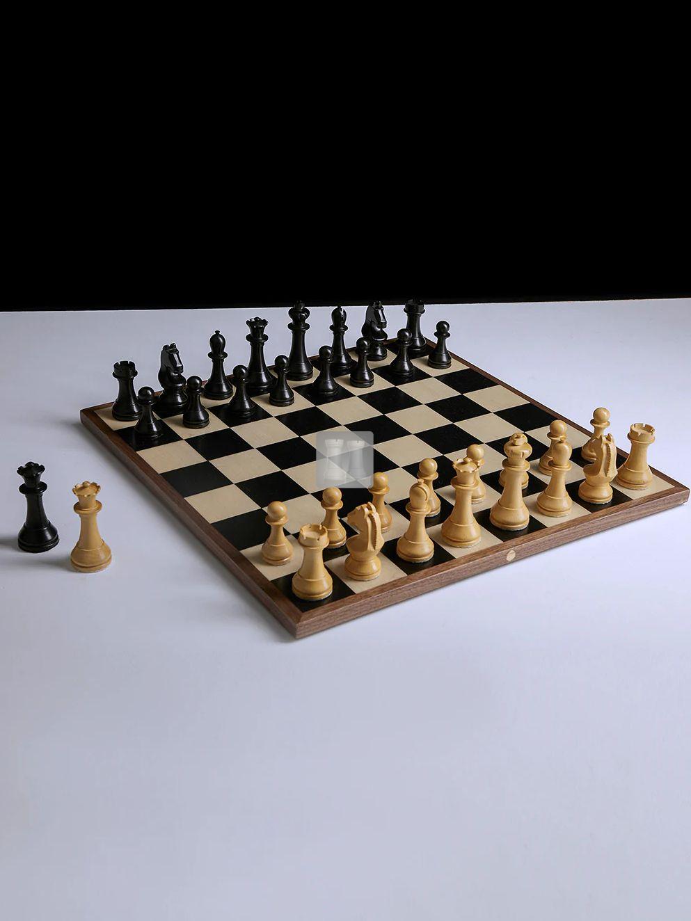 Official FIDE chess set, Home Edition, Black, without edges