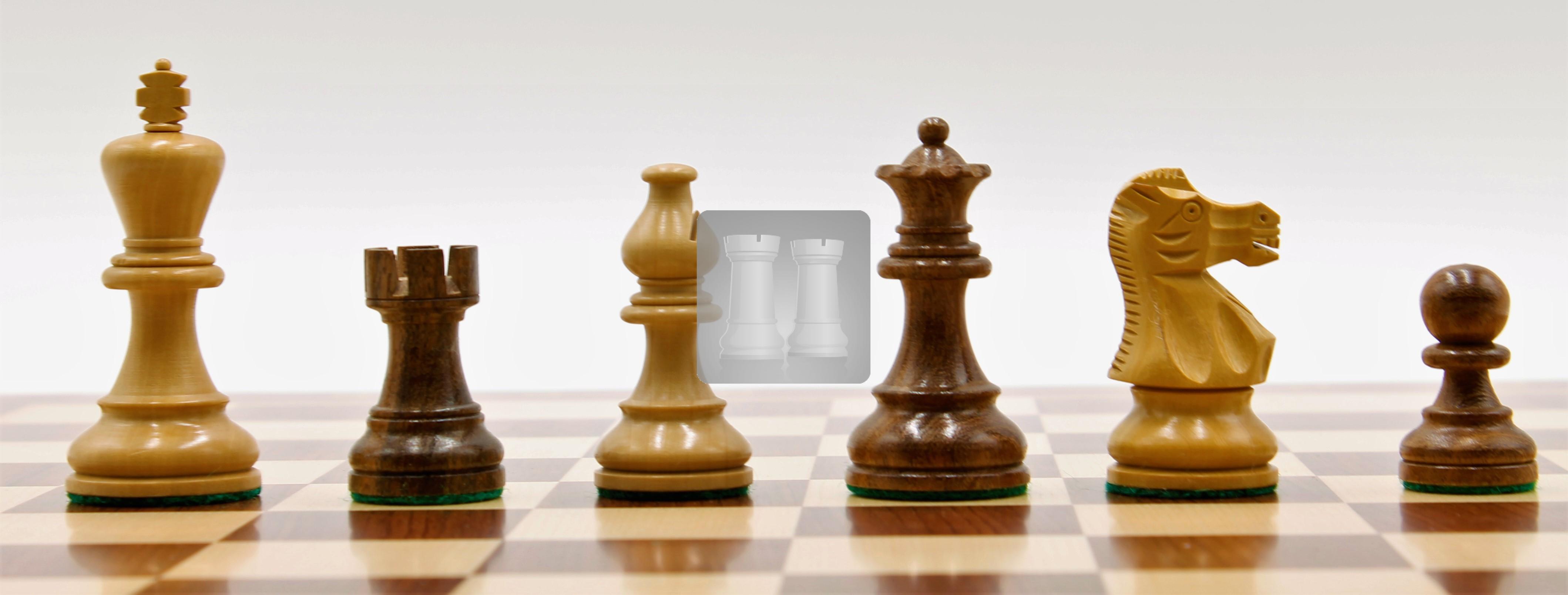 Re mm 82 Scacchi in bosso-acacia Staunton modello "Lardy"- 941