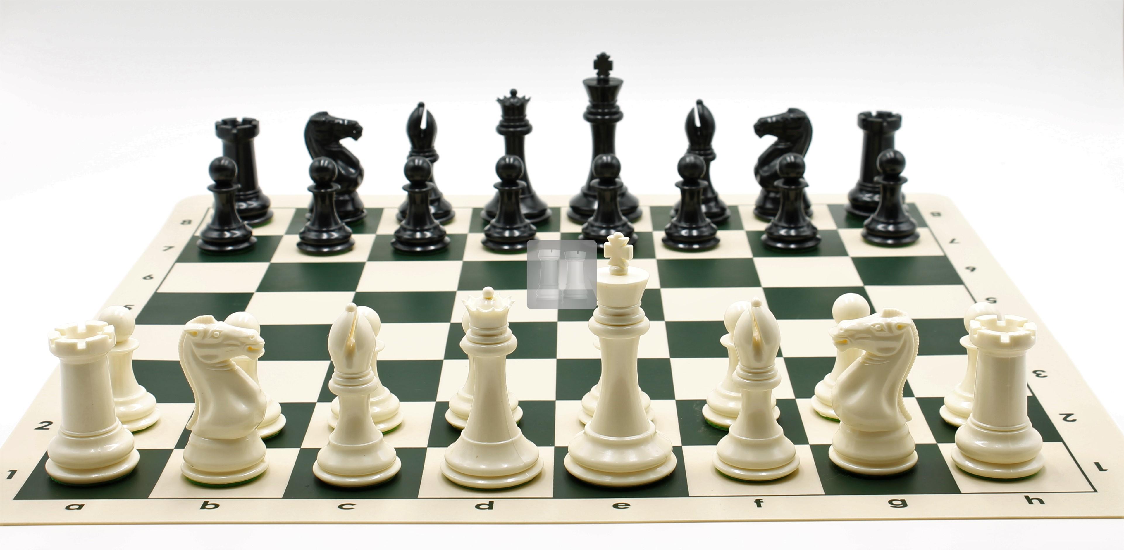 Scacchi in plastica "Staunton" triplo piombo - 776BN