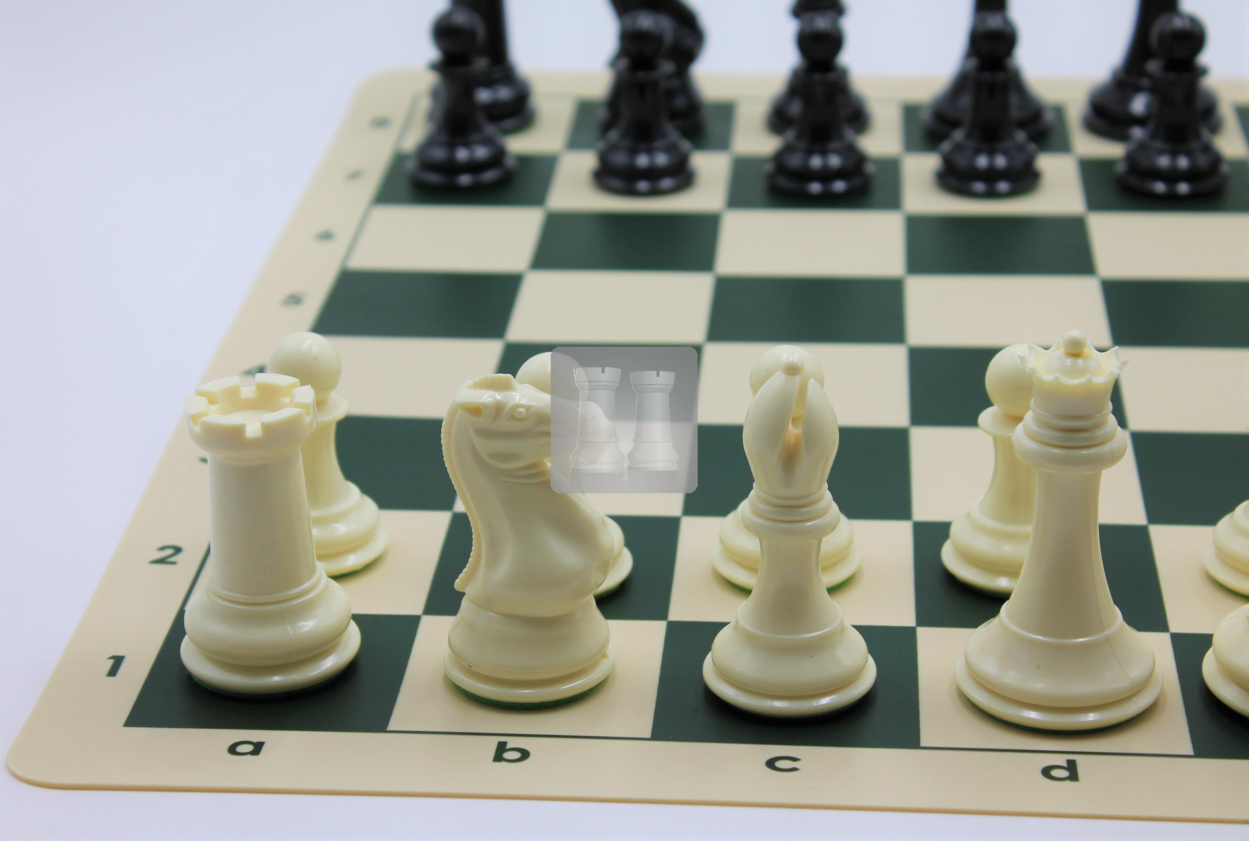 Scacchi in plastica "Staunton" triplo piombo - 776BN