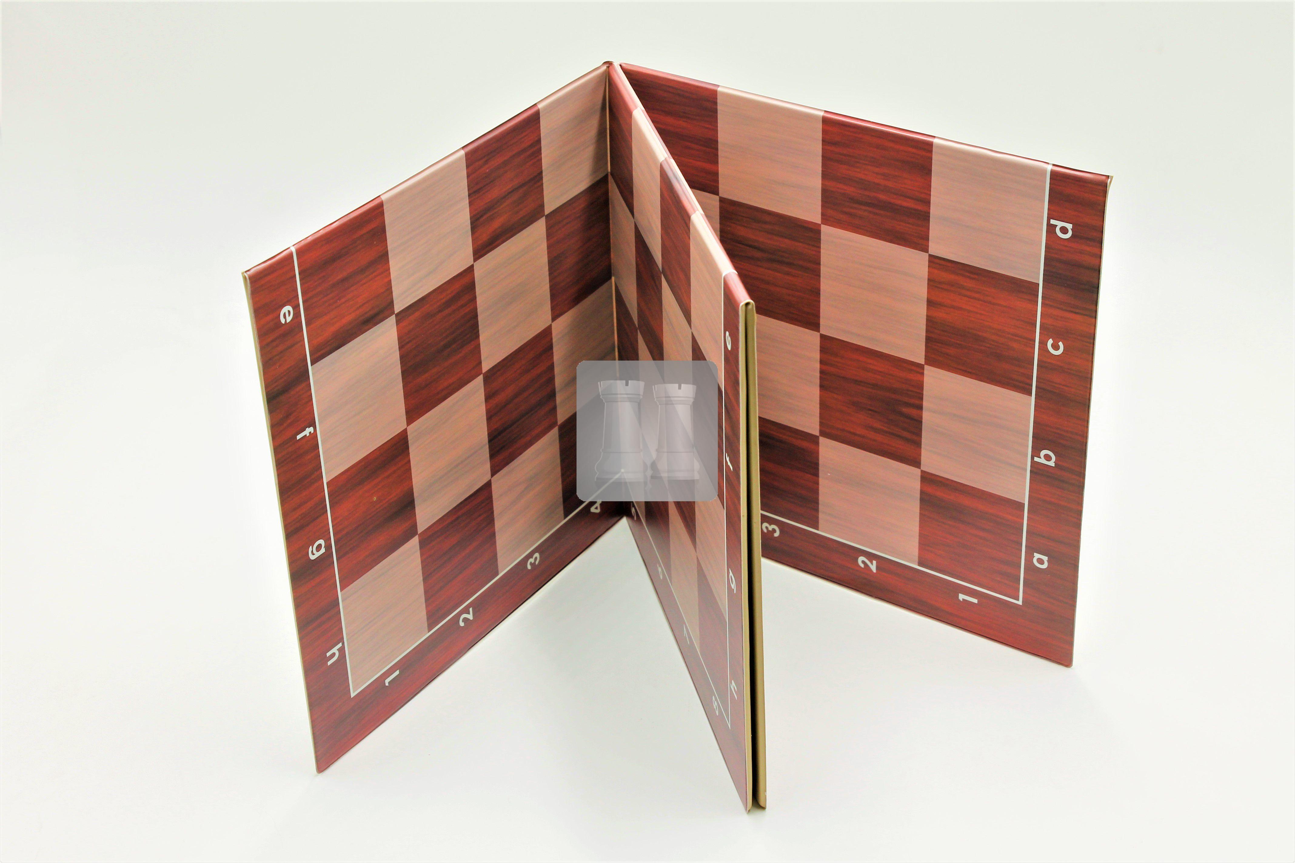 Scacchiera da torneo, in plastica, pieghevole in 4