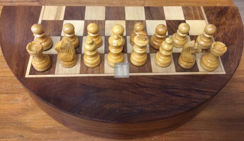 Scacchiera magnetica in legno rotonda - 633T