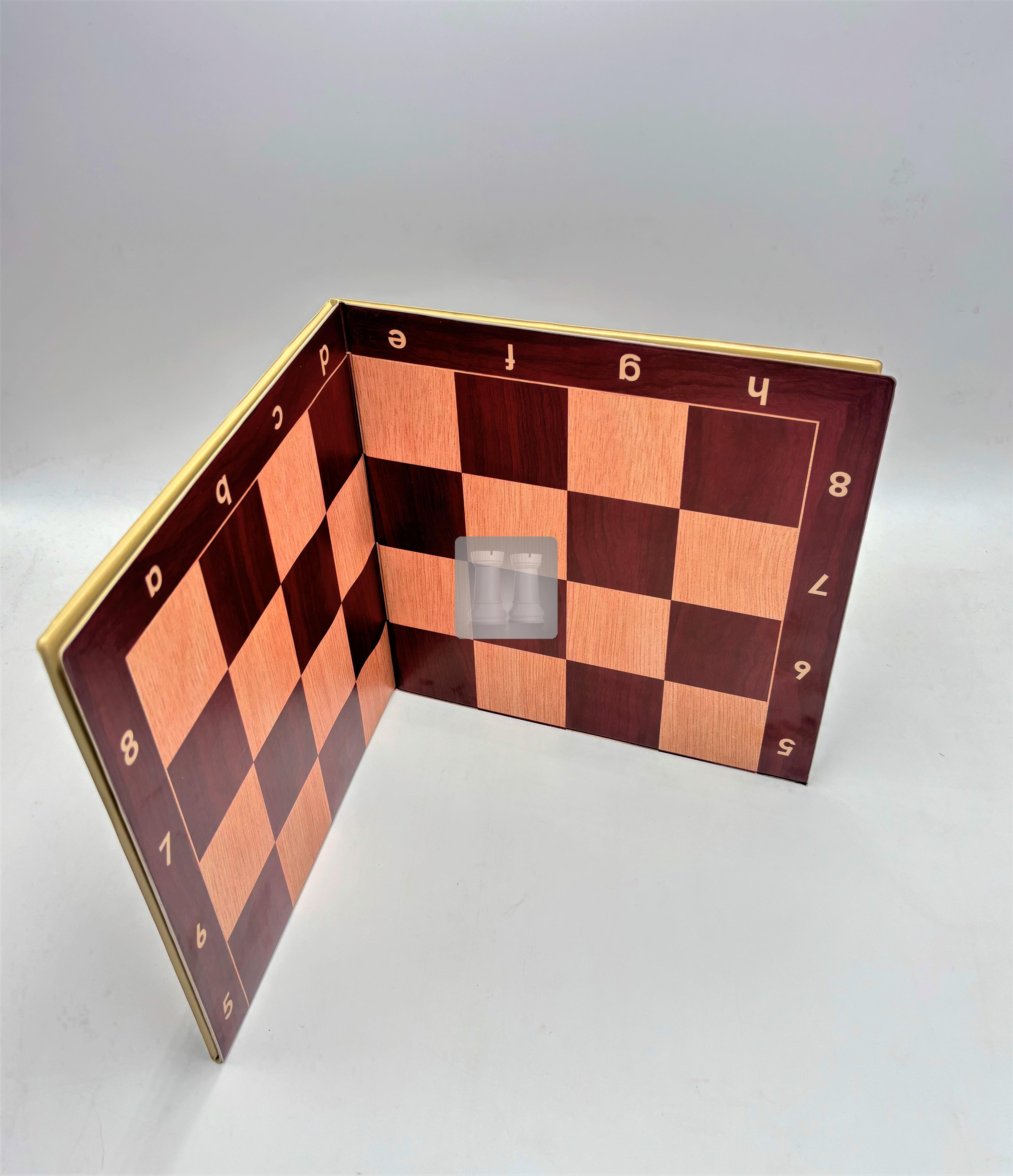 Tournament Folding Chess Board with 2.25 Squares - Double Fold